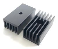 China Black Anodized IC PCB Aluminium Heat Sink Profiles For Electronic Components for sale