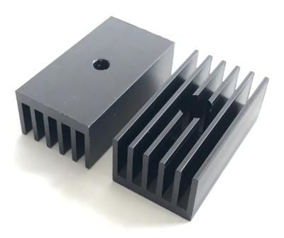 China Black Anodized IC PCB Aluminium Heat Sink Profiles For Electronic Components for sale