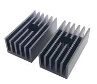 China Black Anodized Aluminum Heatsink Profile 6000 Series for IC PCB Electronic Components for sale