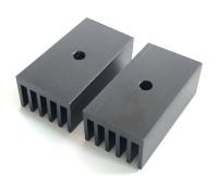 China Black Anodized Aluminum Heatsink Profile 6000 Series for IC PCB Electronic Components for sale