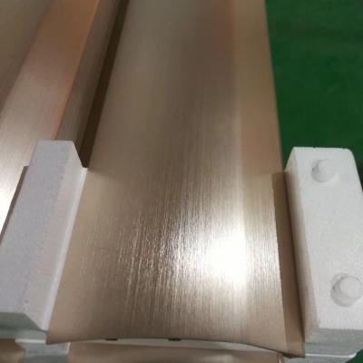 China Brushed Bright Anodized Champagne Aluminum CNC Machined Panel for Air Conditioner 6061 for sale