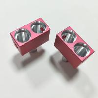 China Counterbore 4 Axis CNC Machining Aluminum Parts Pink Sandblasted Anodized 6061 for sale