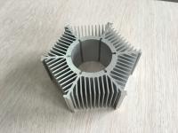 China LED Round Sunflower Extruded Aluminum Heat Sink Profile 6063-T5 with Silver Anodized Finish and Tapping for Street Lighting for sale