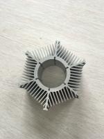 China LED Round Sunflower Extruded Aluminum Heat Sink Profile 6063-T5 with Silver Anodized Finish and Tapping for Street Lighting for sale