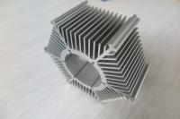 China LED Round Sunflower Extruded Aluminum Heat Sink Profile 6063-T5 with Silver Anodized Finish and Tapping for Street Lighting for sale