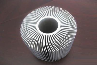 China Silver Anodized Aluminum Extrusion Profiles for Heat Sinks with ±0.001mm Tolerance and Custom Manufacturing for sale