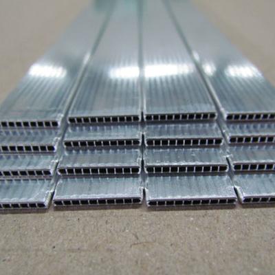 China Parallel Flow Microchannel Flat Aluminum Tubing 6-40mm Width 0.8-8mm Height with 0.12mm Wall Thickness for HVAC Systems for sale