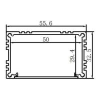 China 50x29mm Aluminum U Channel Extrusion for LED Driver Enclosures - Metal Housing Profile for sale