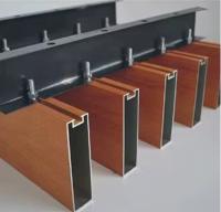 China Indoor Aluminum Suspended Ceiling Wood Grain T3-T8 Square Profile for Construction for sale