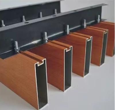 China Indoor Aluminum Suspended Ceiling Wood Grain T3-T8 Square Profile for Construction for sale