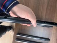 China Customized Aluminum Round Tube Black Hard Anodized 30μM Wall Thickness 1mm Retractable Bracket for sale