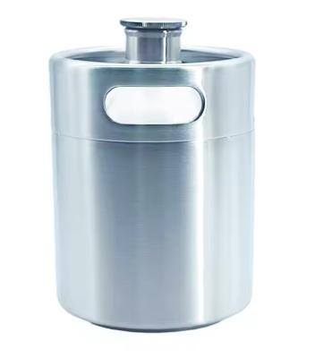China Custom Logo SUS304 Stainless Steel Beer Keg 2L 3.6L 4L 5L 10L Capacity with Electro-Corrosion Printing for sale