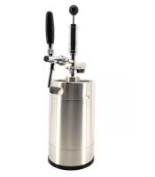 China Stainless Steel Keg Growler 0.8mm Wall Double-Wall Vacuum Insulation Brushed Matte Finish for sale