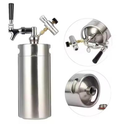 China 0.8mm Wall Thickness Stainless Steel Keg Growler 30 PSI Double Wall Vacuum Insulated for sale