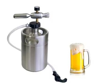 China 0.8mm Stainless Steel Growler Double Wall Vacuum Insulation 30 PSI Leak Resistant for sale
