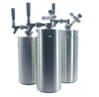 China Stainless Steel Keg Growler 0.8mm Double Wall Vacuum Insulated Custom Logo for sale