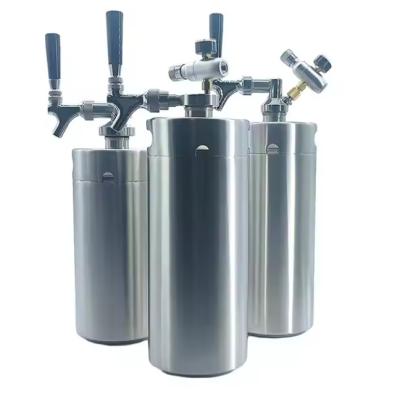 China Stainless Steel Keg Growler 0.8mm Double Wall Vacuum Insulated Custom Logo for sale