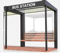China Custom Aluminum Frame Bus Shelter with Vending Kiosk - Multiple Material Options & Surface Finishes for sale