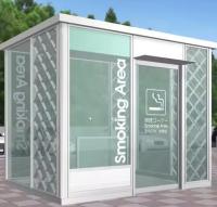 China Custom Aluminum Closed Smoking Booth for Outdoor Public Spaces - Environmentally Friendly Design with Stainless Steel Components for sale