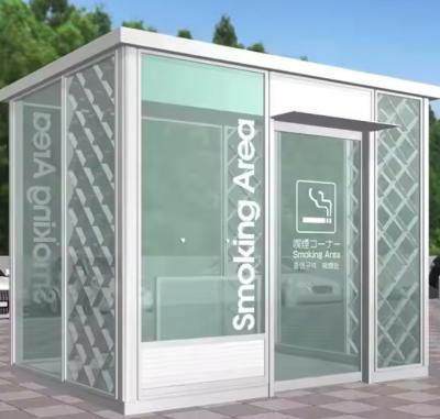China Custom Aluminum Closed Smoking Booth for Outdoor Public Spaces - Environmentally Friendly Design with Stainless Steel Components for sale