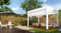 China Motorized Aluminum Louver Pergola 3x3m to 4.5x3.5m Waterproof UV-Proof Custom Garden Shelter for sale