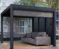 China 3x3 Aluminum Waterproof Pergola System with Manual/Electric Operation - 3m x 3m x 2m Standard Size and Custom Options for sale