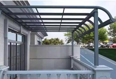 China Custom Outdoor Aluminum Frame Polycarbonate Canopy with 98% UV Protection and Waterproof Design for Balcony Patio Cover for sale
