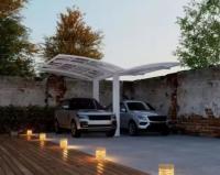 China Aluminum Carport Metal Garage Tent with Polycarbonate Arched Roof - Waterproof Outdoor Parking Shelter in 6063/6061 Alloy for sale