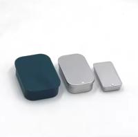 China Factory Stock Push Pull Aluminum Jar 15ml 50ml 80ml Sliding Flat Metal Tin Box for Cosmetics Lipstick Lotion Face Cream for sale