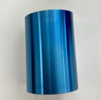 China PVD Coating Blue Stainless Steel Tube Brushing Treatment Chamfer Cutting for Motorcycle Exhaust Pipe Custom Size for sale