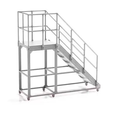 China Custom Industrial Aluminum Work Platforms 20-90 Series with 6-10mm Slots for Airport Maintenance for sale