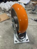 China 4 to 8 Inch Heavy Duty Trolley Wheels Nylon PU Rubber TPR Industrial Roller Caster Wheels 1000kg Capacity for sale
