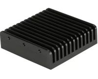 China Custom 6063 Aluminum Extruded Heat Sink - Black Anodized Profile for LED & Electronics Cooling for sale