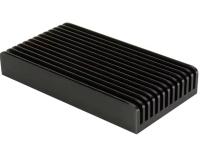 China Custom 6063 Aluminum Extruded Heat Sink - Black Anodized Profile for LED & Electronics Cooling for sale