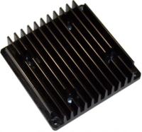 China Custom 6063 Aluminum Extruded Heat Sink - Black Anodized Profile for LED & Electronics Cooling for sale