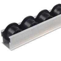 China Custom Aluminum Flow Roller Track 4m with 34mm Flange Wheels for Conveyor Systems for sale
