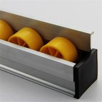 China Higher Side Aluminum Extruded Track with Yellow PP Wheels 4m Length 34mm Diameter for sale