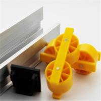 China Higher Side Aluminum Extruded Track with Yellow PP Wheels 4m Length 34mm Diameter for sale