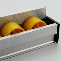 China Higher Side Aluminum Extruded Track with Yellow PP Wheels 4m Length 34mm Diameter for sale