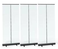 China Portable Double-Sided Roll-Up Banner Display Lightweight Aluminum Frame 80x200cm for Trade Shows for sale