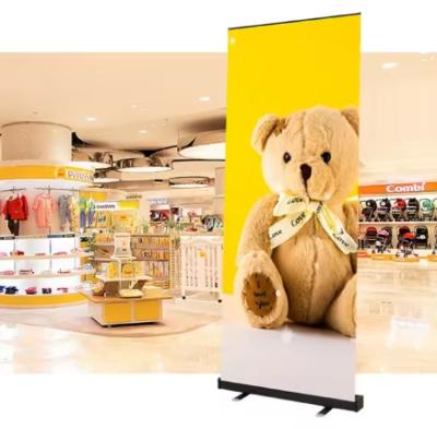 China Portable Double-Sided Roll-Up Banner Display Lightweight Aluminum Frame 80x200cm for Trade Shows for sale