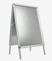 China Custom Aluminum Double Sided A Frame Sign A1 Trade Show Poster Display Stand for sale