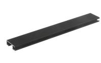 China Custom 6063 Aluminum Extrusion Black Anodized Rail Profile for Picture Hanging and Wall Decoration for sale