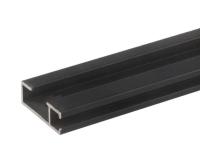 China Custom 6063 Aluminum Extrusion Black Anodized Rail Profile for Picture Hanging and Wall Decoration for sale