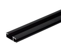 China Custom 6063 Aluminum Extrusion Black Anodized Rail Profile for Picture Hanging and Wall Decoration for sale