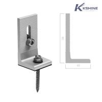China Custom AL6005-T5 Anodized Aluminum Solar L Foot Mounting Bracket with SUS304 Fasteners for Metal Roof Photovoltaic PV Systems for sale