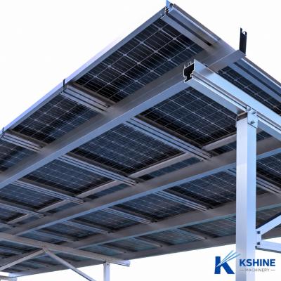 China Custom AL6005-T5 Aluminum Solar Carport Mounting Structure for Commercial Parking, EV Charging and Photovoltaic PV Systems for sale
