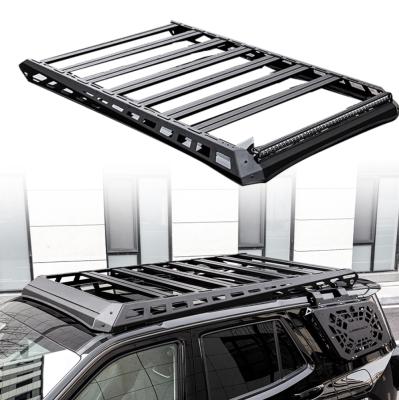 China Aluminum Off Road Roof Rack Platform for SUV & 4x4 - Low Profile Modular Roof Cargo Rack with T-Slot Channels, Powder Coated Finish, for Awning, Recovery Boards & Roof Top Tent for sale