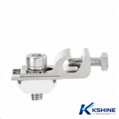 China Custom AL6005-T5 Aluminum Solar Grounding Lug with SUS304 Hardware for Rooftop, Ground and Carport PV Mounting Systems for sale