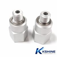 China Custom 6061-T6 Aluminum Automotive Sensor Housing and Threaded Adapter CNC Machined Components for Pressure, Temperature and Engine Management Systems for sale